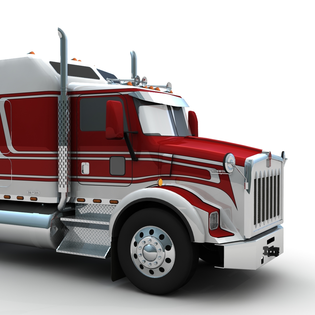 3d t800 truck heavy haul model