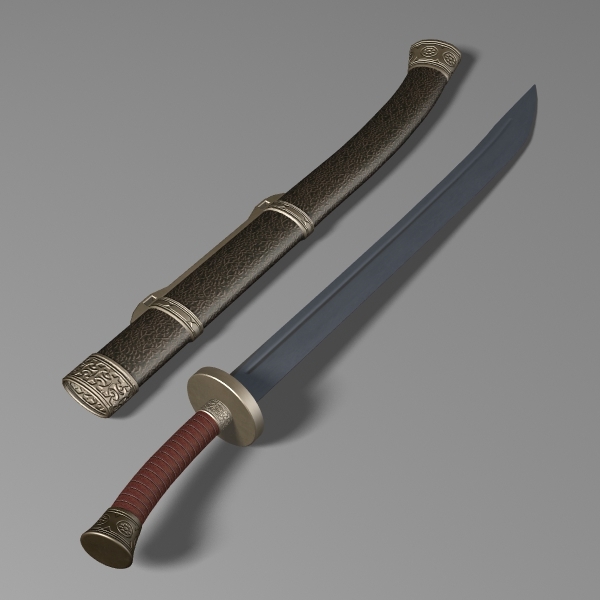 3d model dao sword