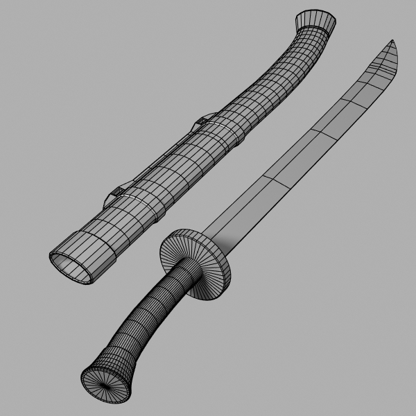 3d model dao sword