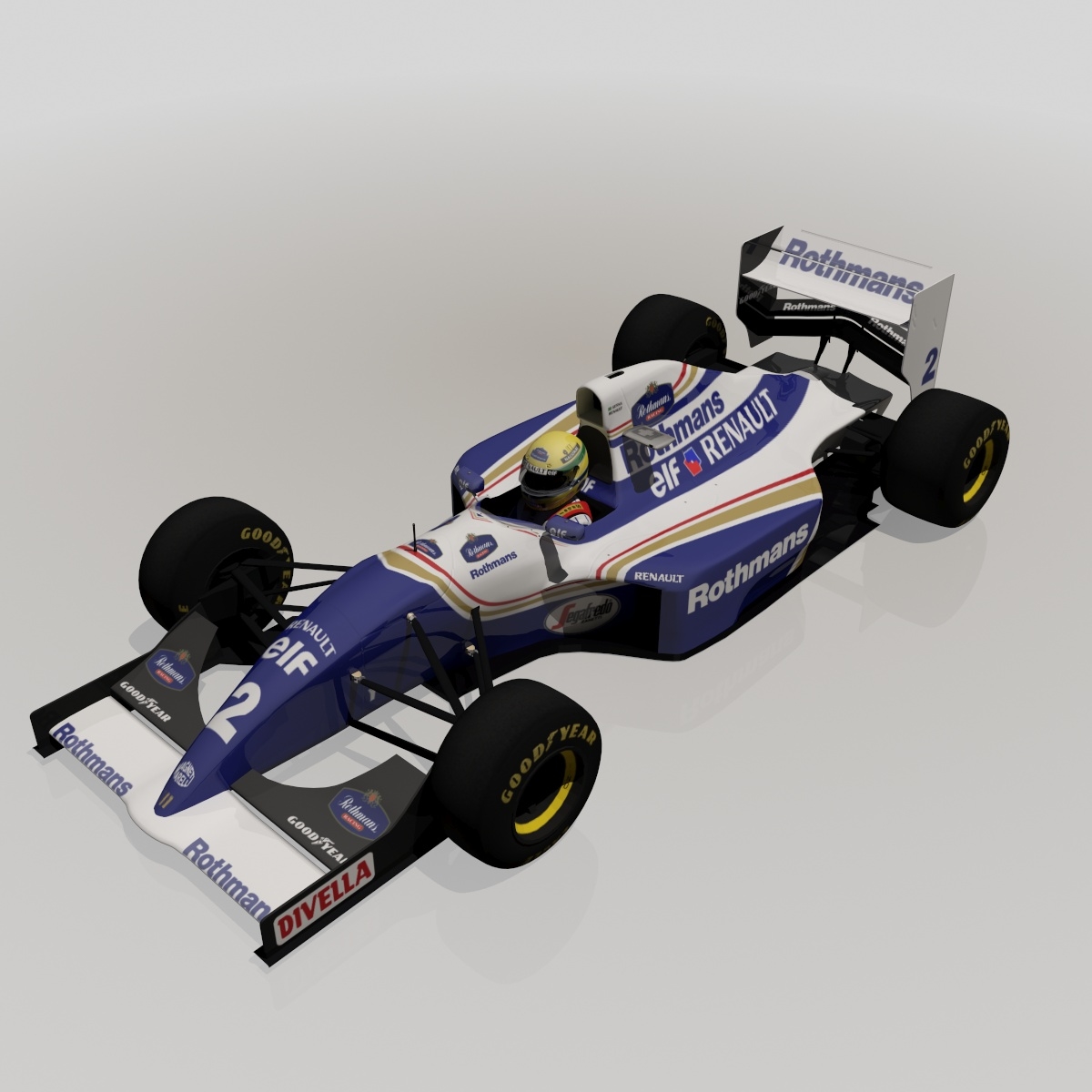 3ds max ayrton senna race car