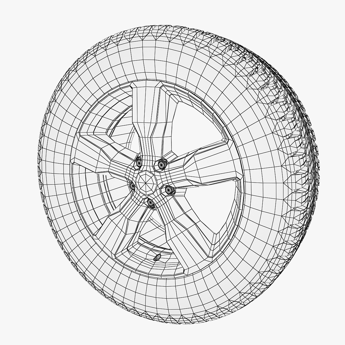 3d model jeep grand wheel mesh