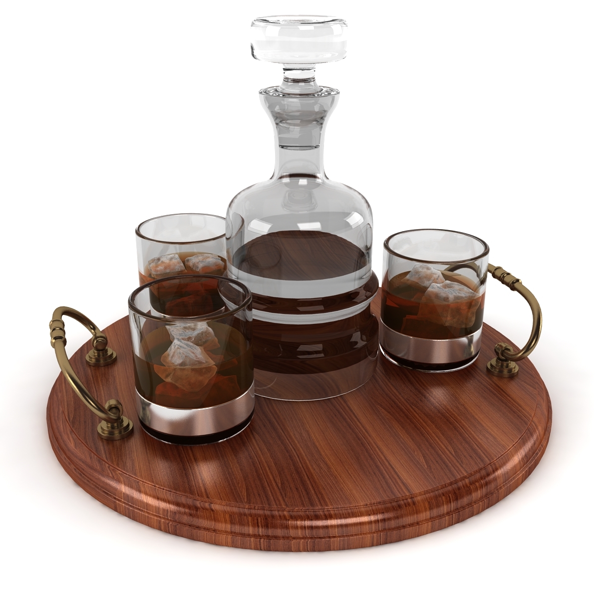 3dsmax whisky serving tray