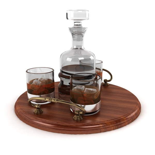 3dsmax whisky serving tray