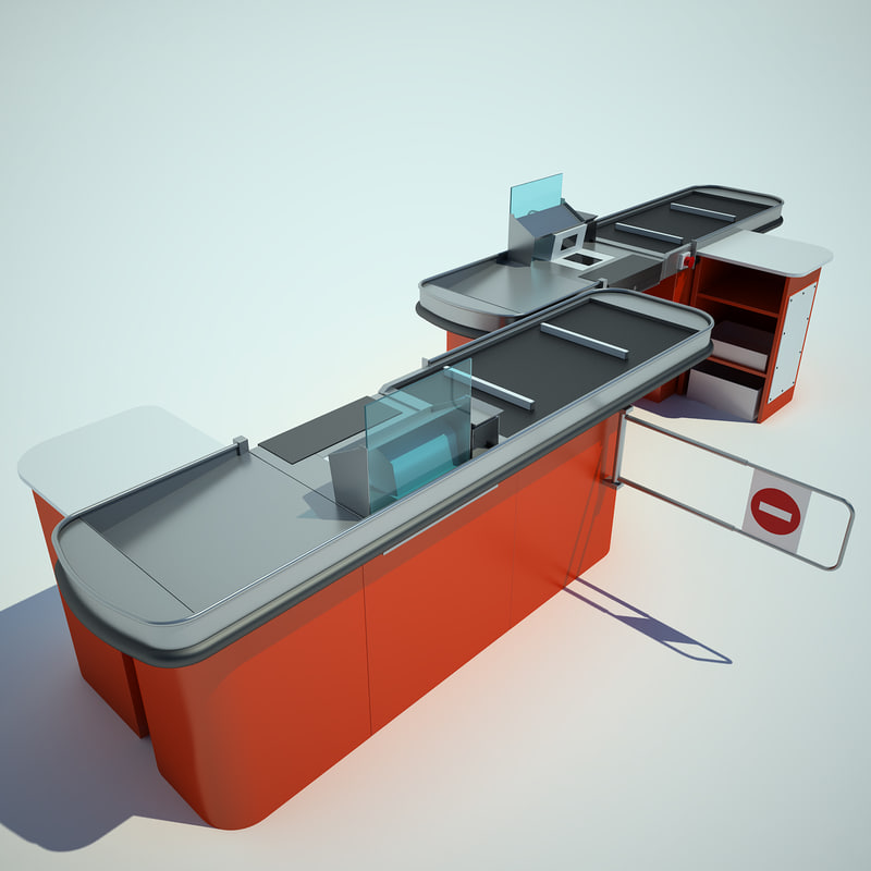 counter checkout 3d model