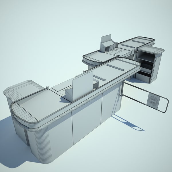 counter checkout 3d model