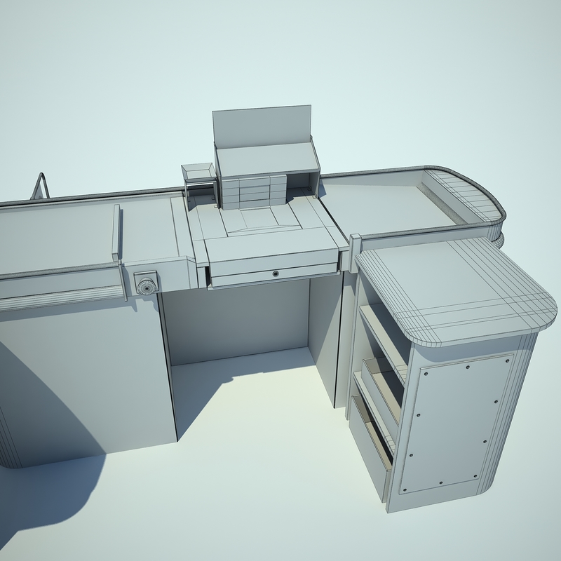 counter checkout 3d model