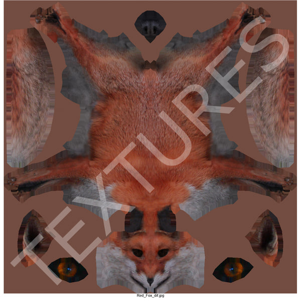 3ds max red fox
