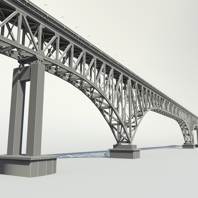 3ds max steel arch bridge s