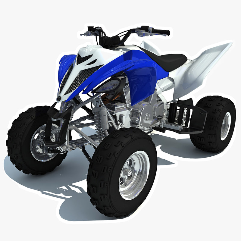 yamaha raptor atv sport bike 3d model
