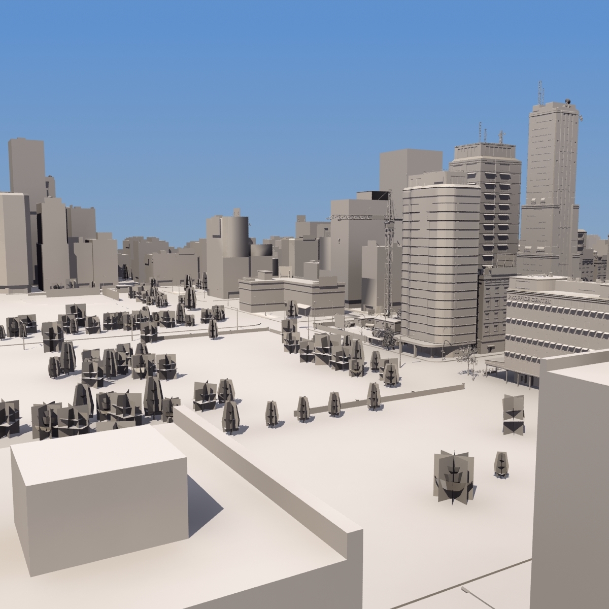 3d city mass modeled