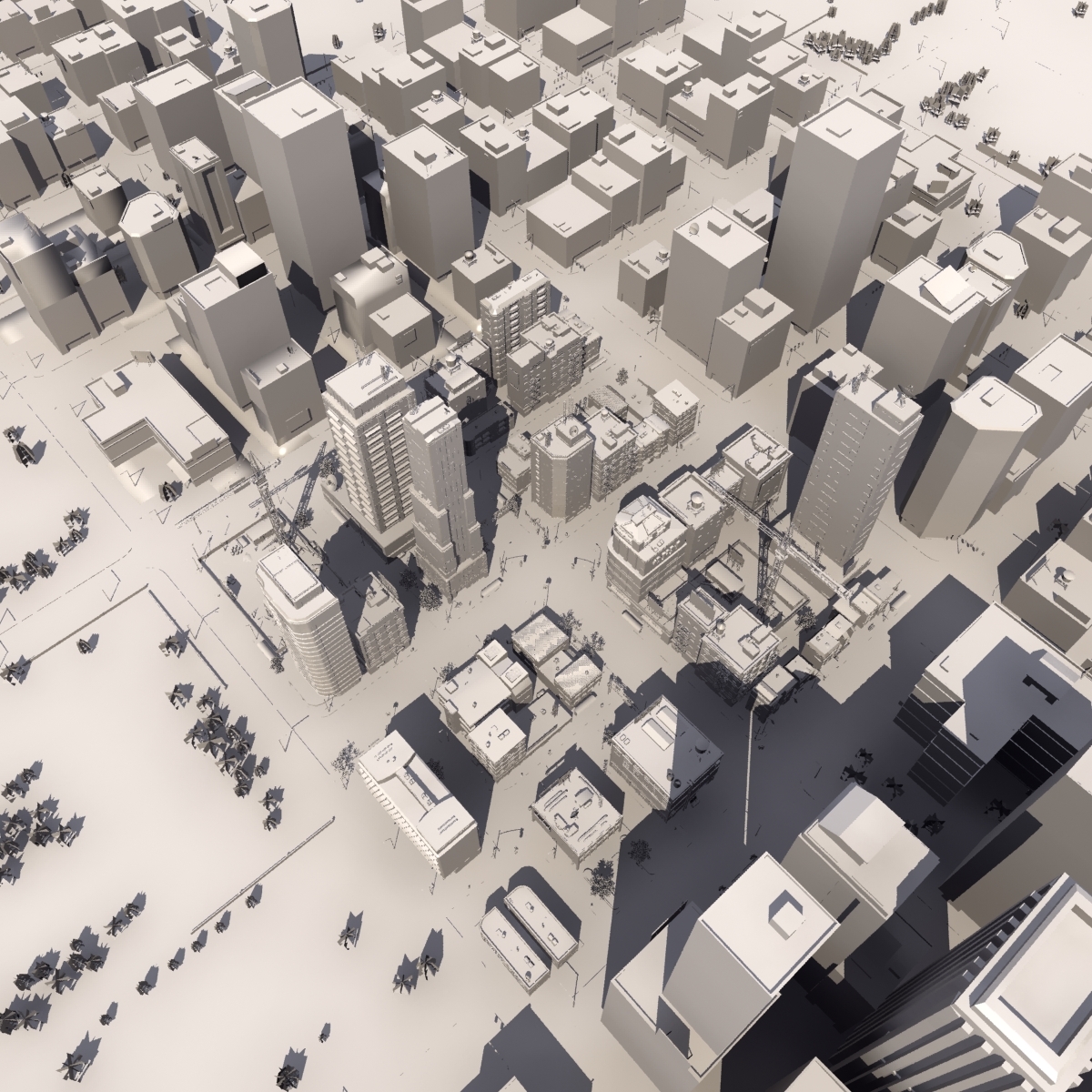 3d city mass modeled
