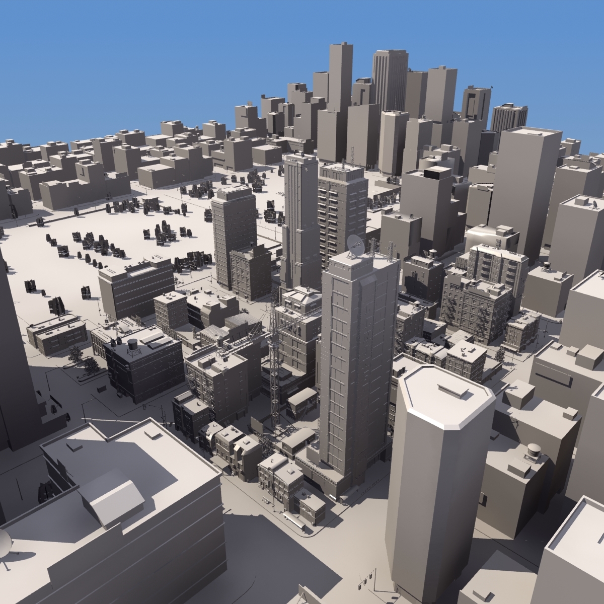 3d city mass modeled