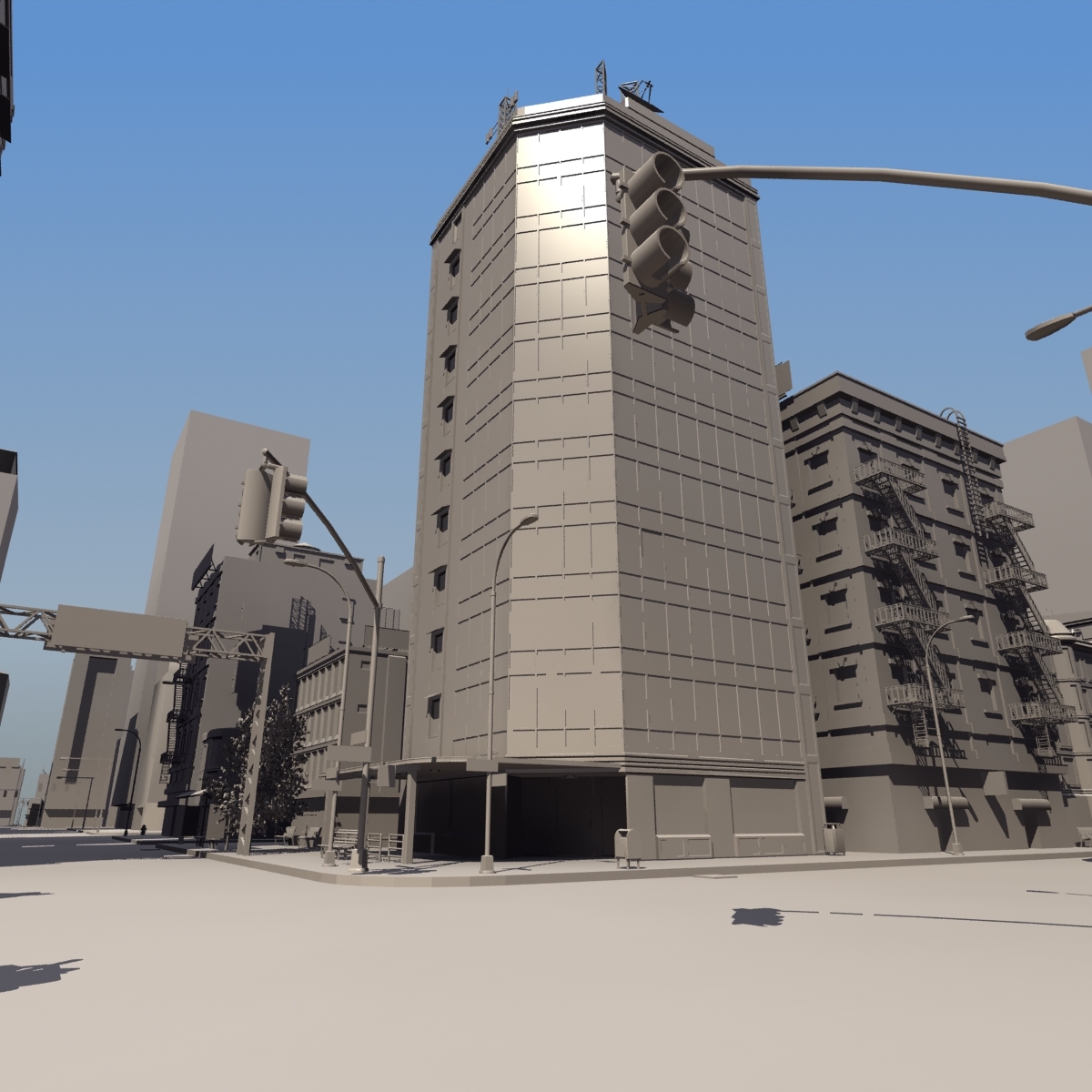 3d city mass modeled