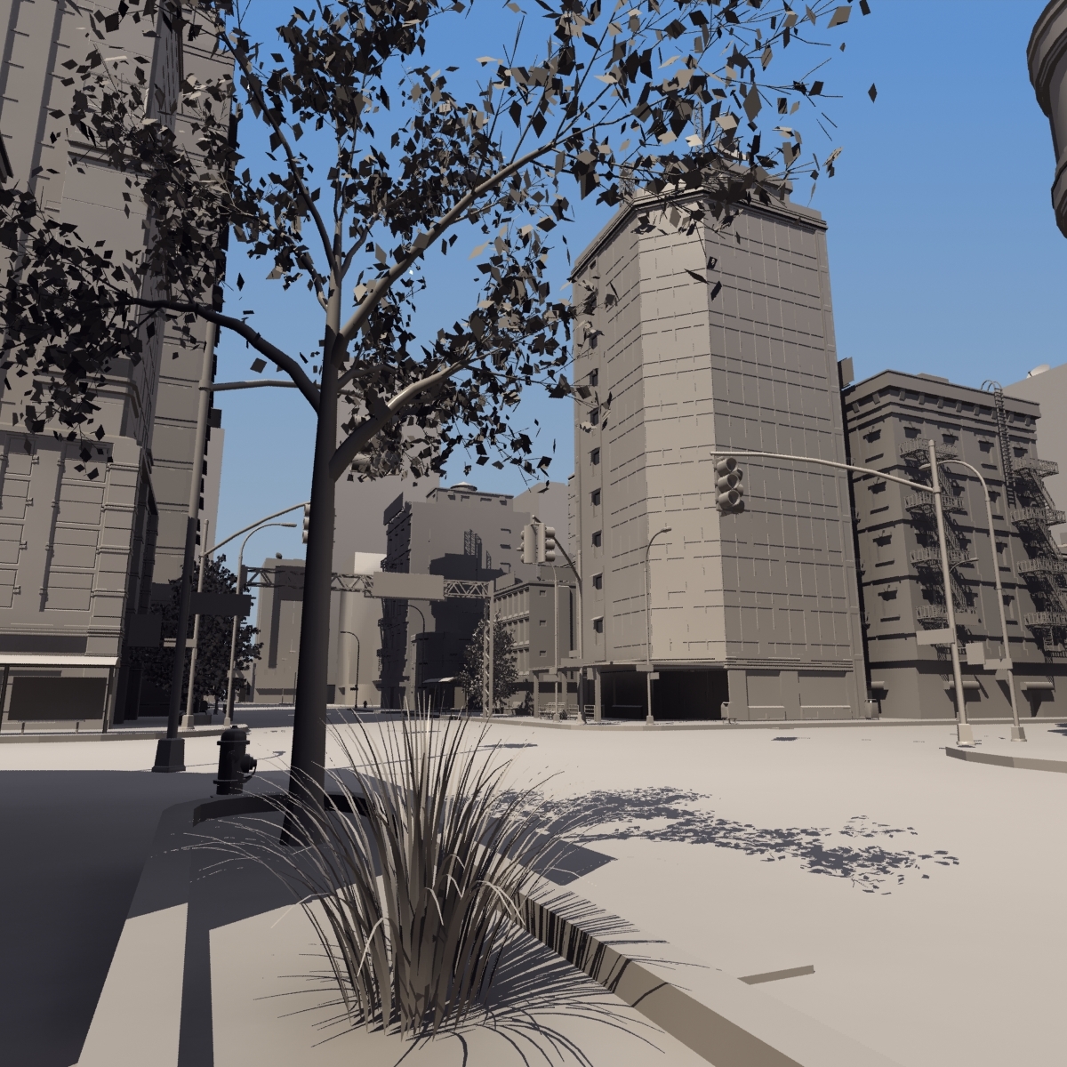3d city mass modeled