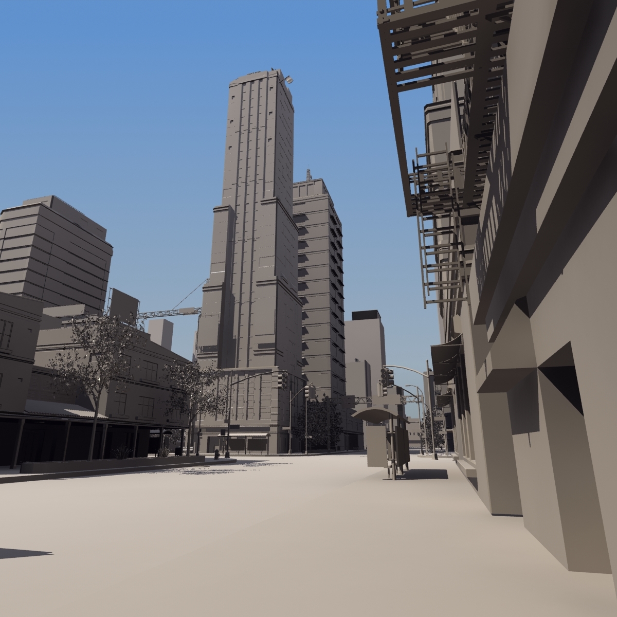 3d city mass modeled