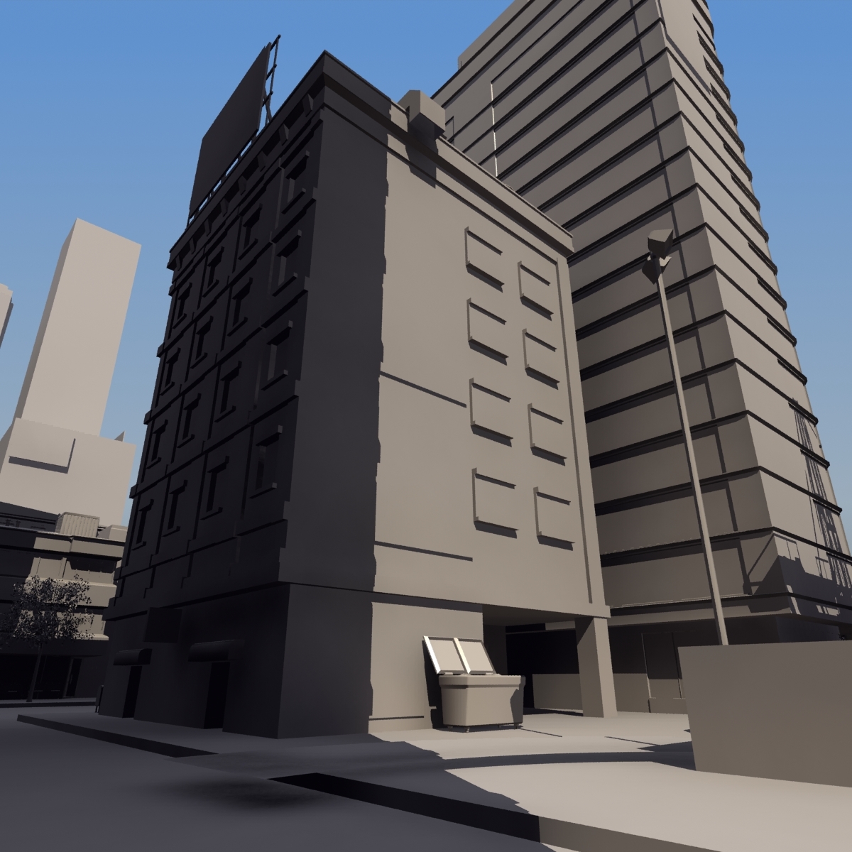 3d city mass modeled