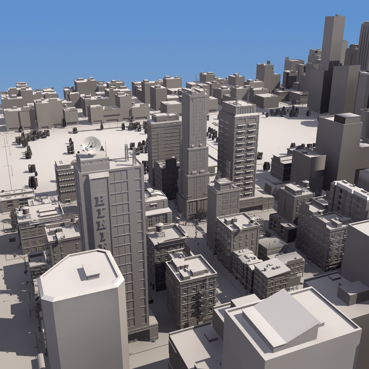 3d city mass modeled