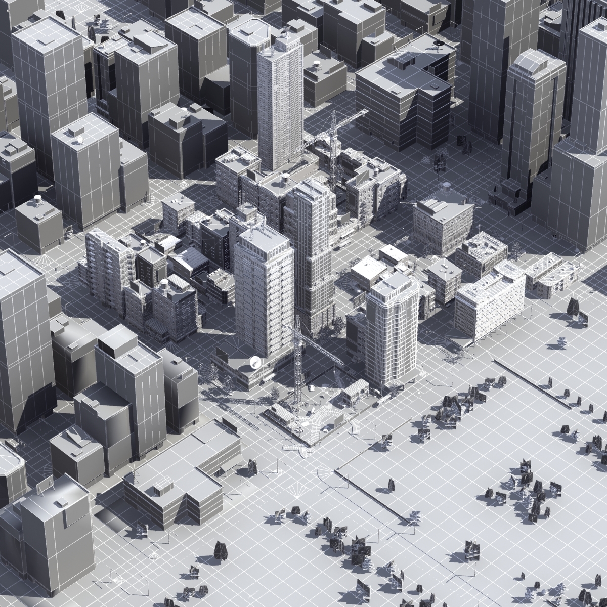3d city mass modeled
