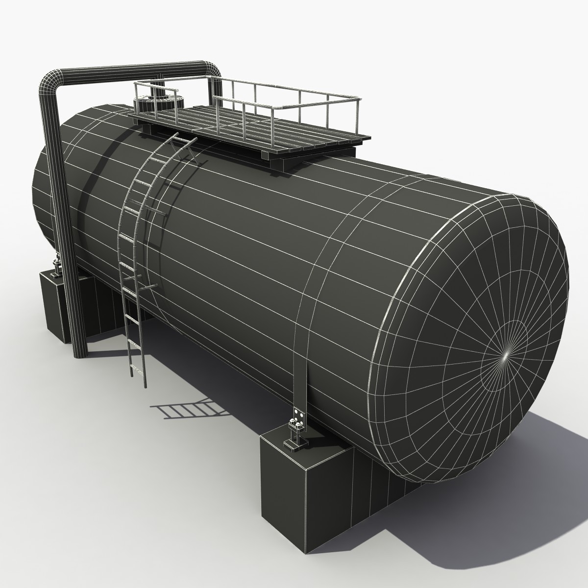 propane tank industrial 3d max