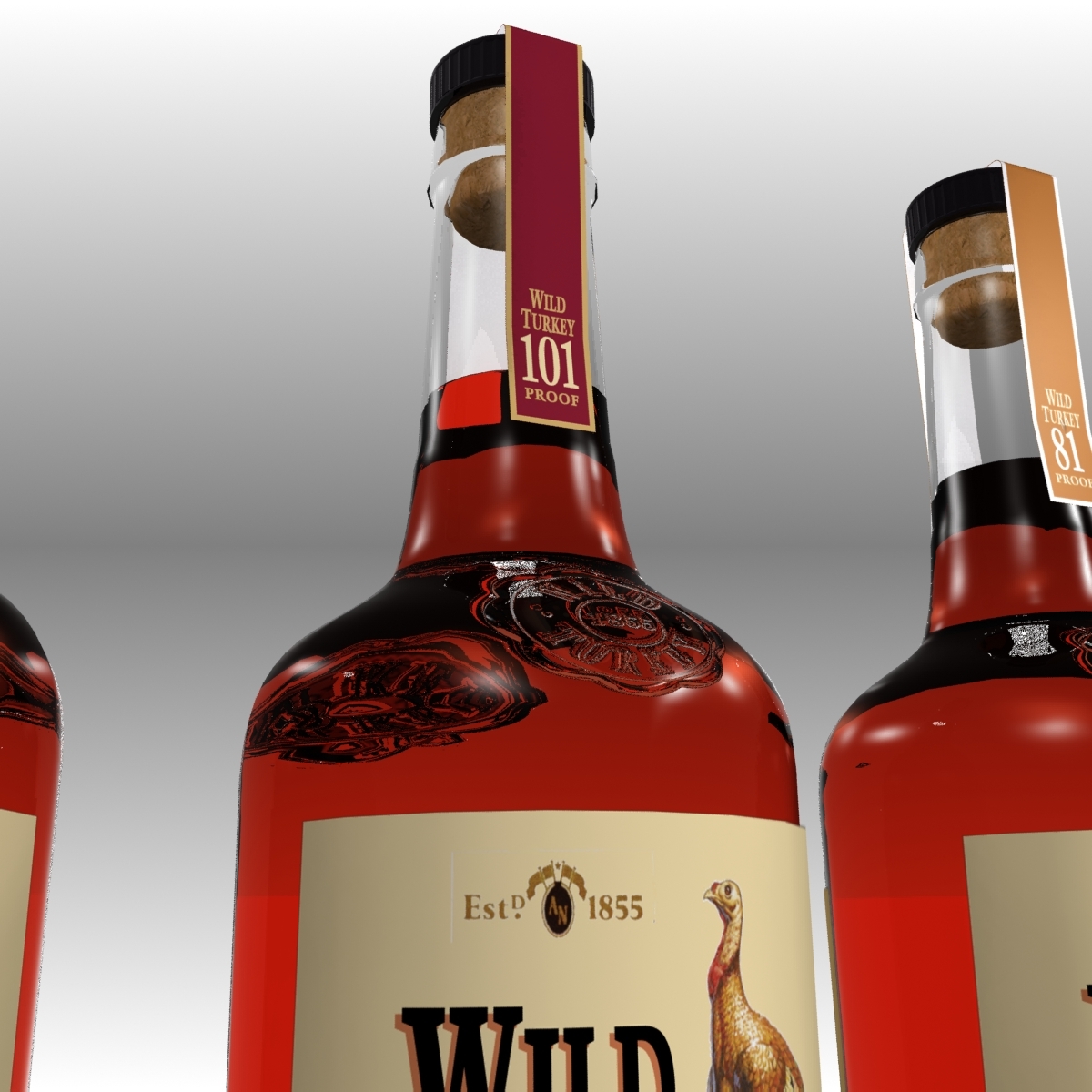 3ds realistic wild turkey set