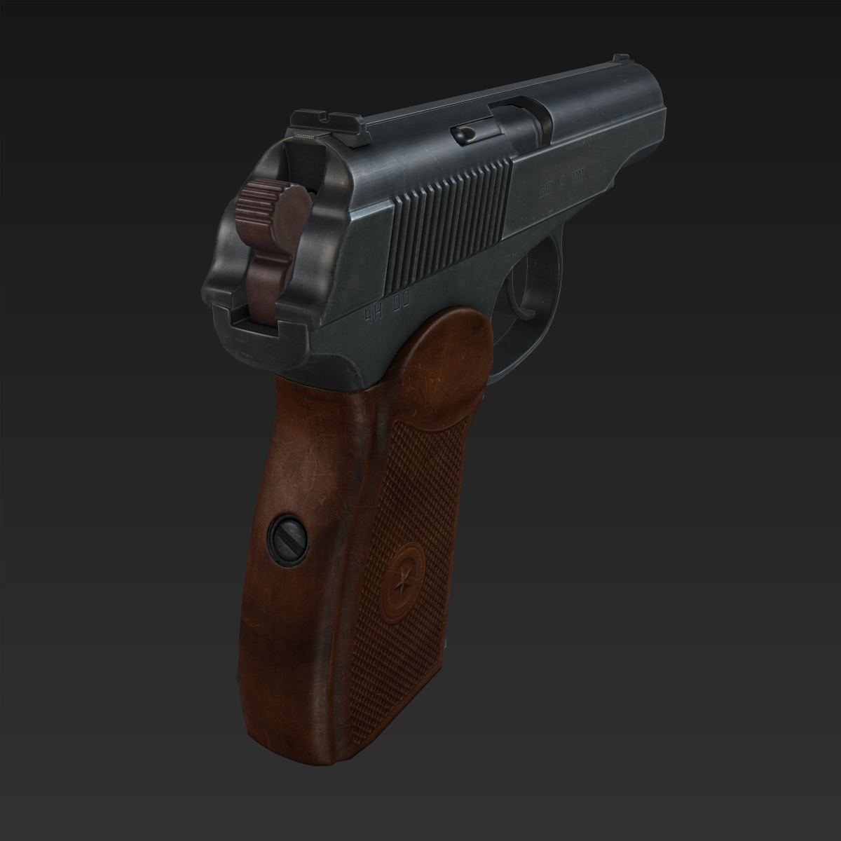 3d makarov pistol model