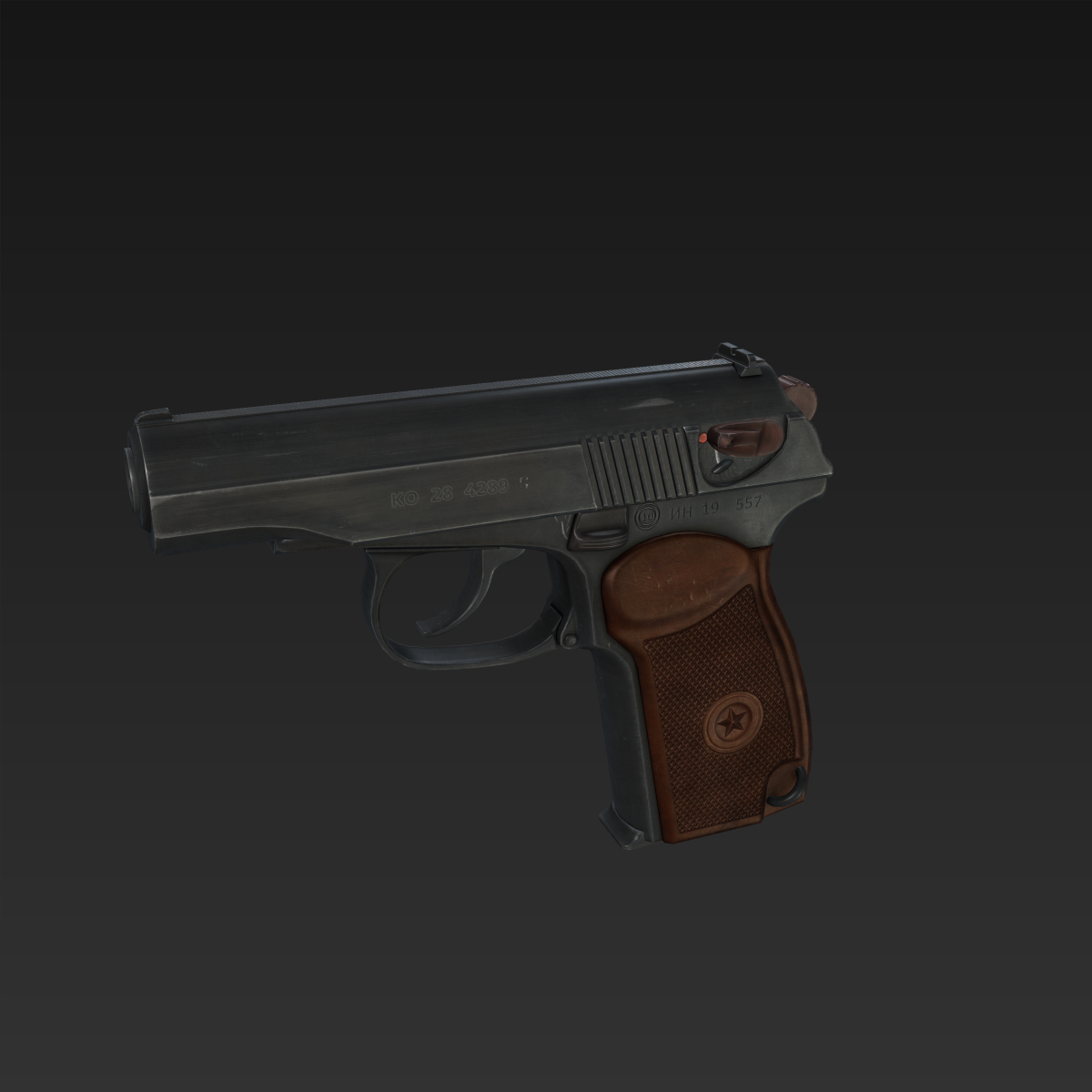 3d makarov pistol model