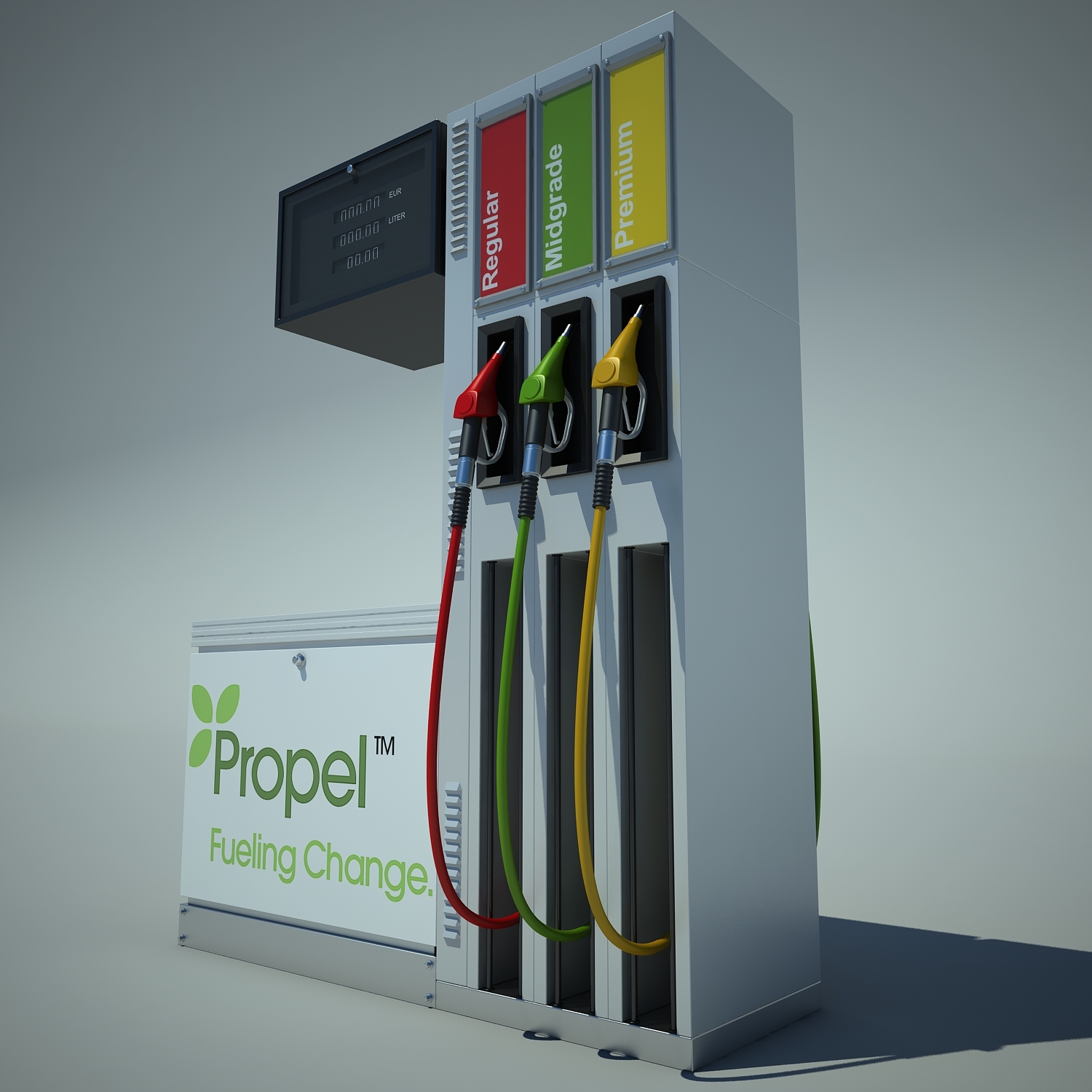 3d petrol pump model