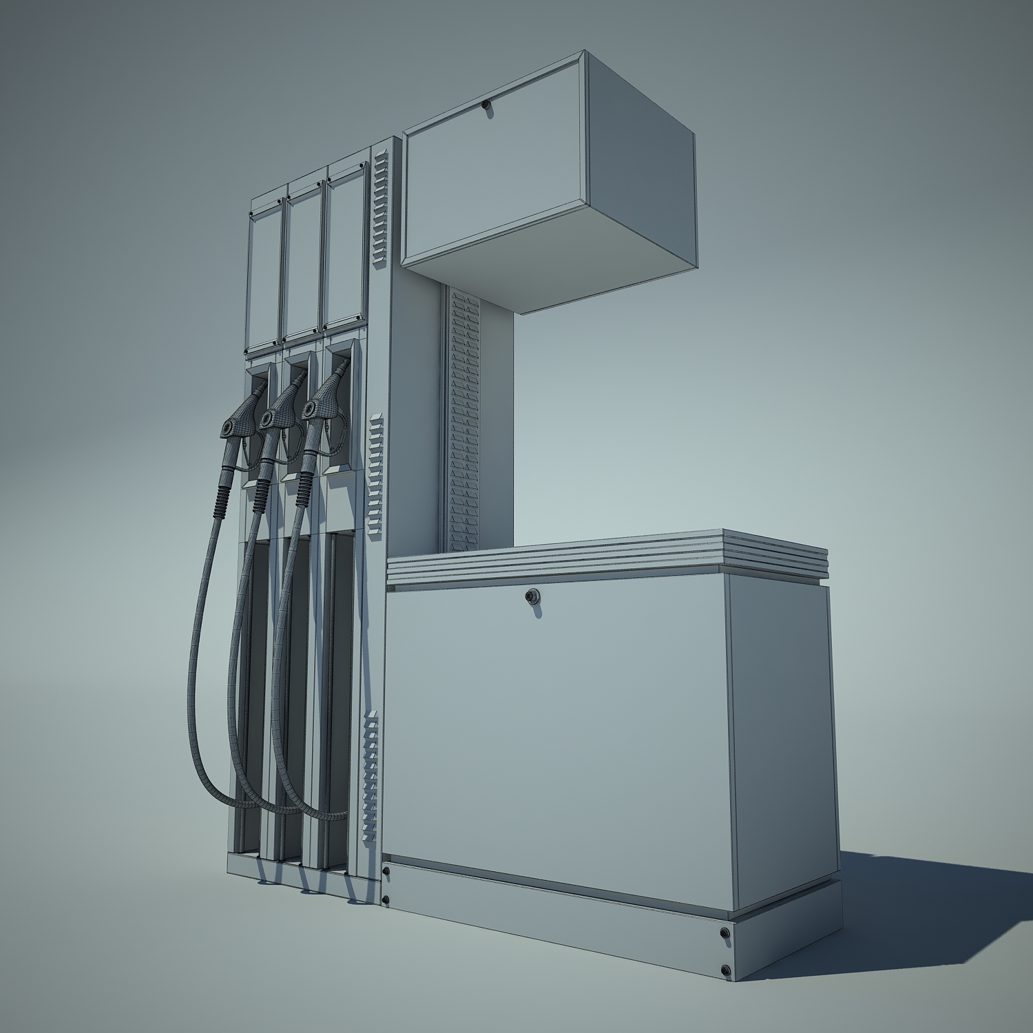 3d petrol pump model