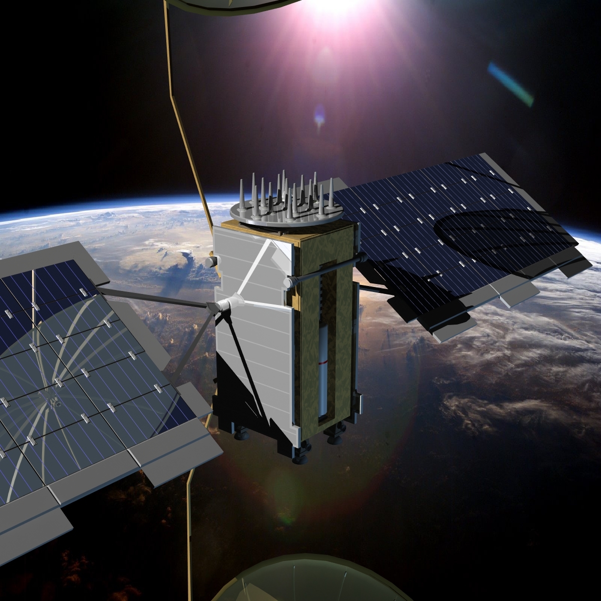 3d muos-2 tactical satellite model