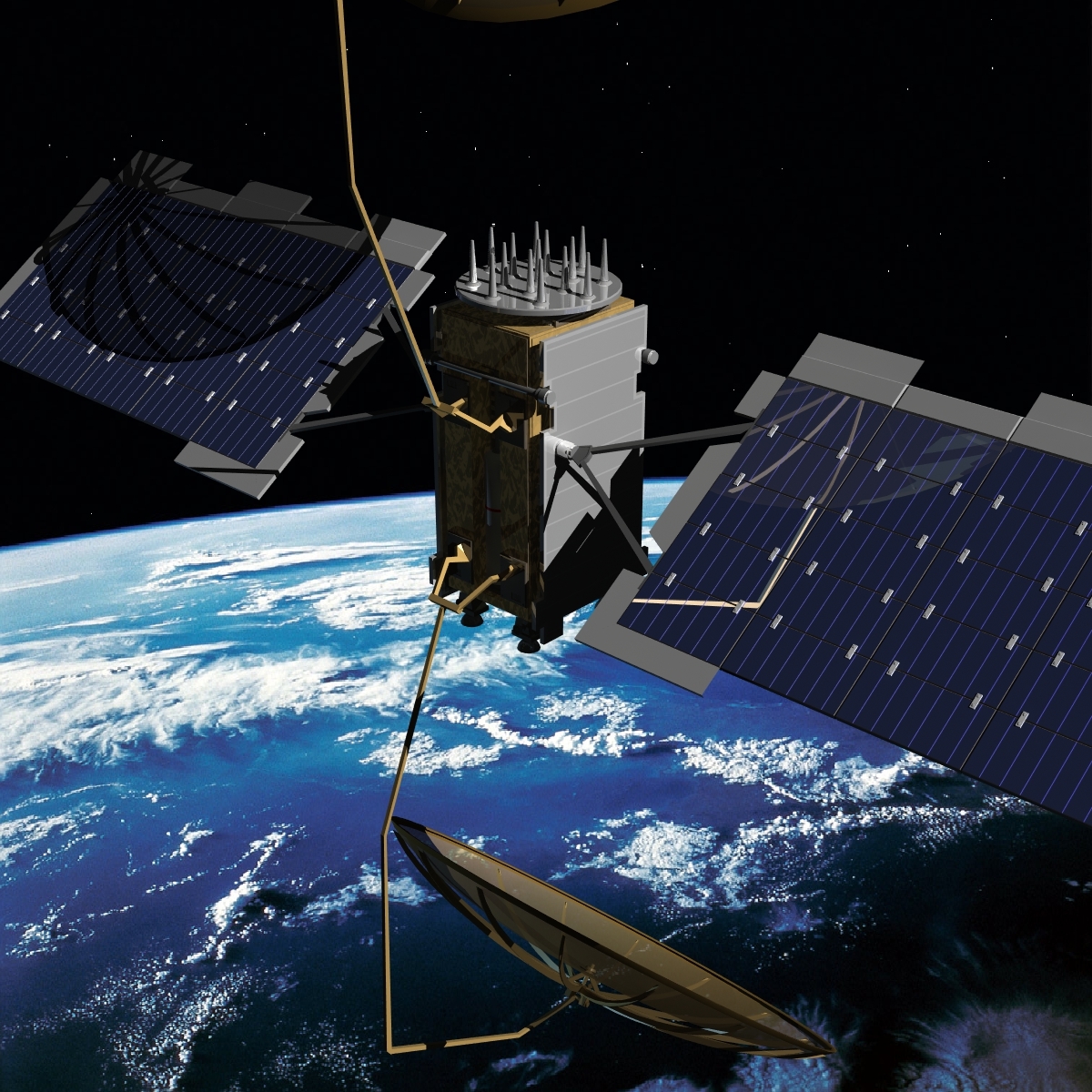 3d muos-2 tactical satellite model