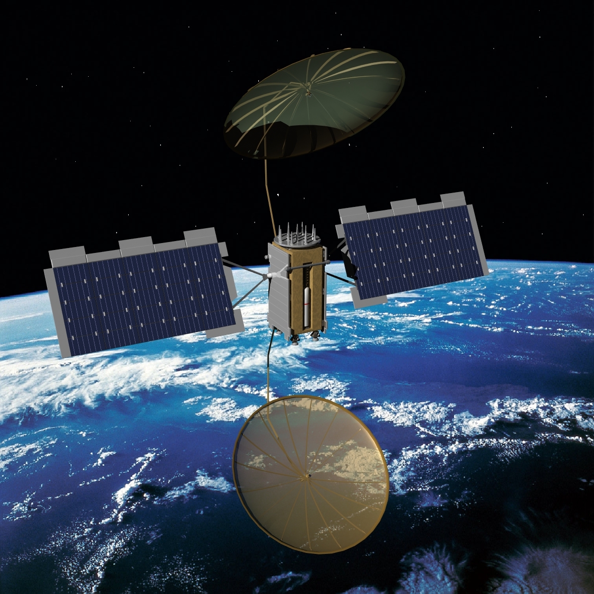 3d muos-2 tactical satellite model