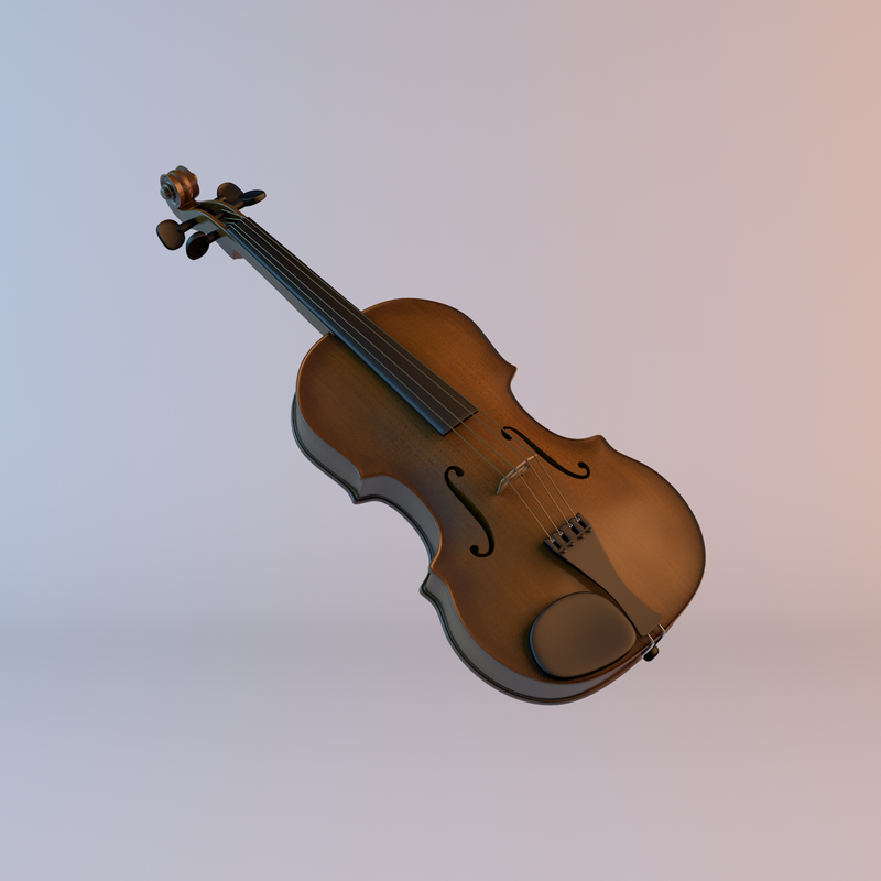 violin 3d model