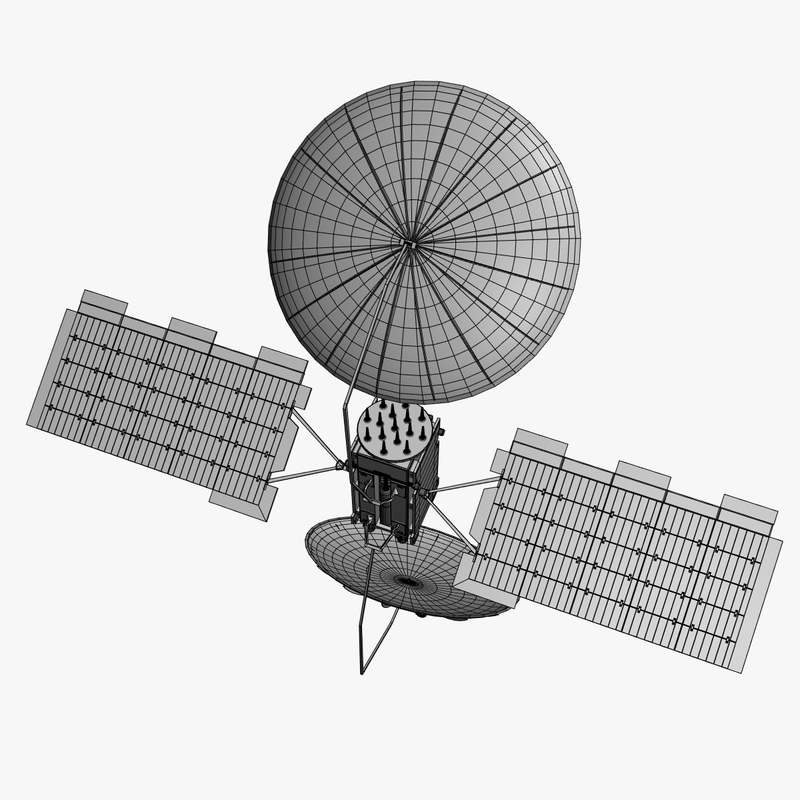 3d muos-2 tactical satellite model
