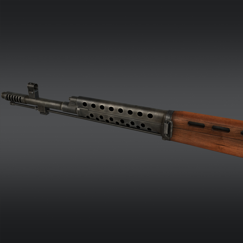 tokarev svt-40 3d model