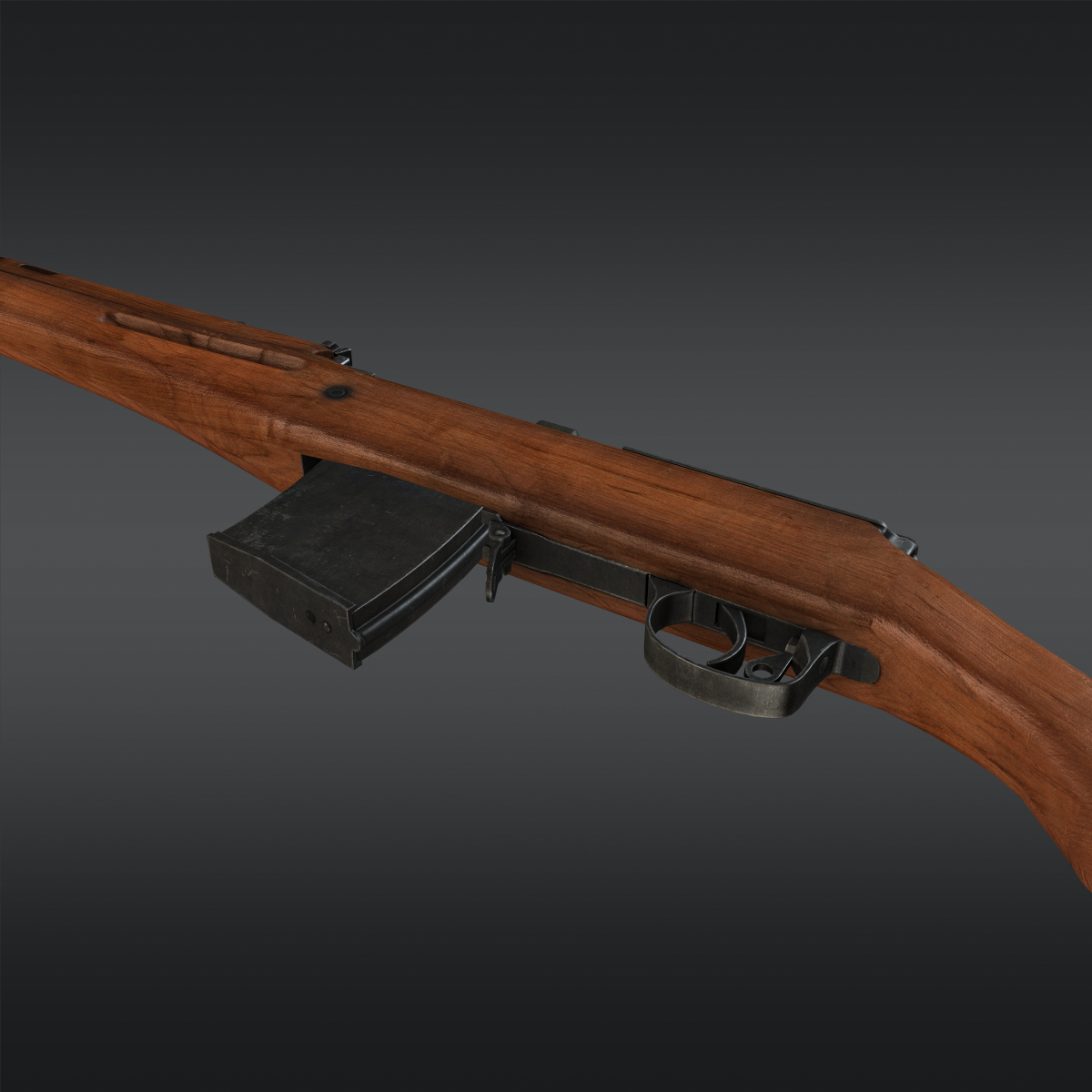 tokarev svt-40 3d model