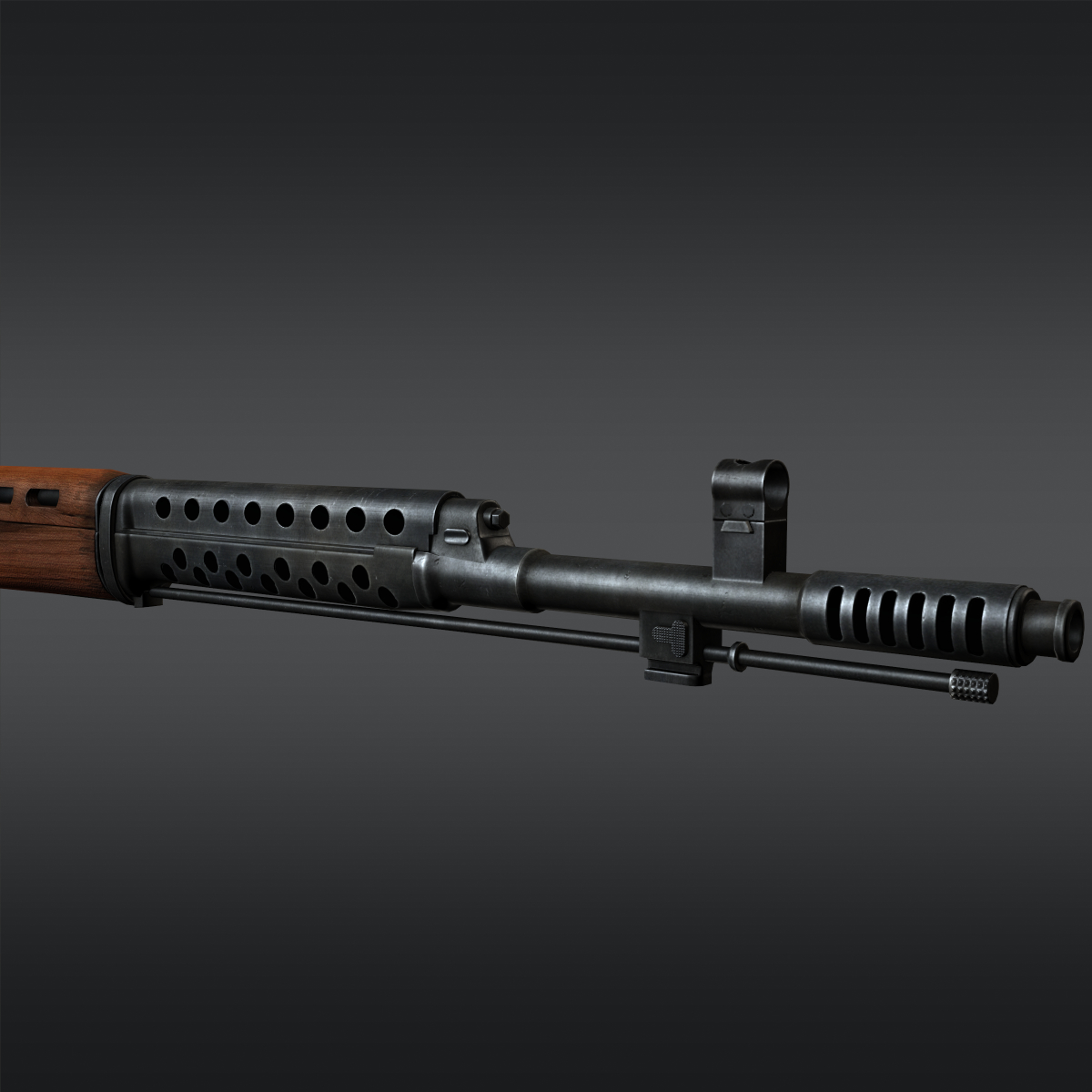 tokarev svt-40 3d model