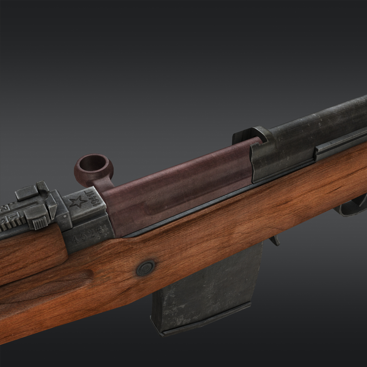 tokarev svt-40 3d model