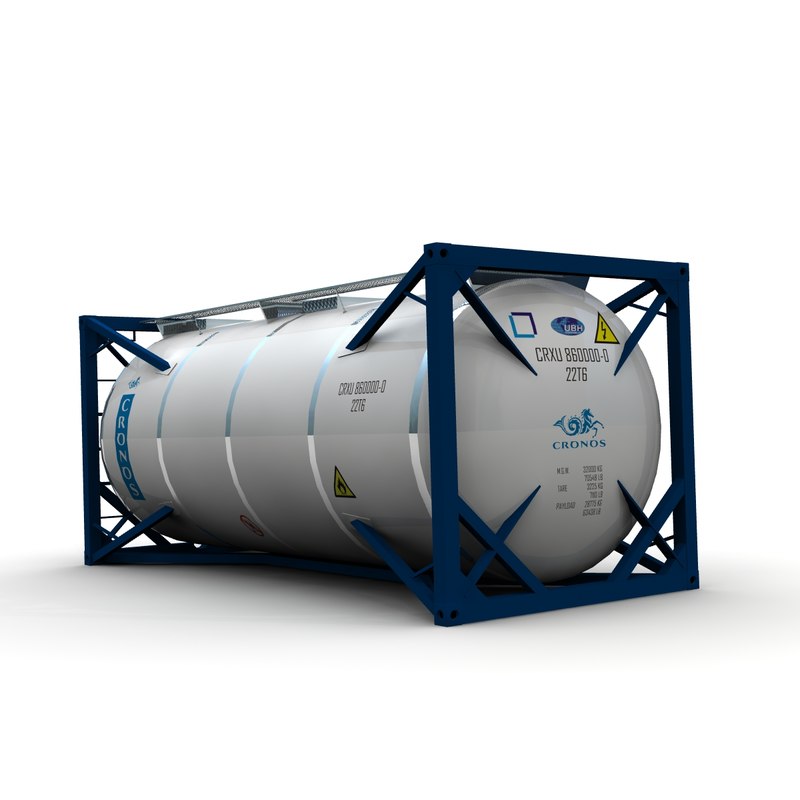 3d 20ft tank container