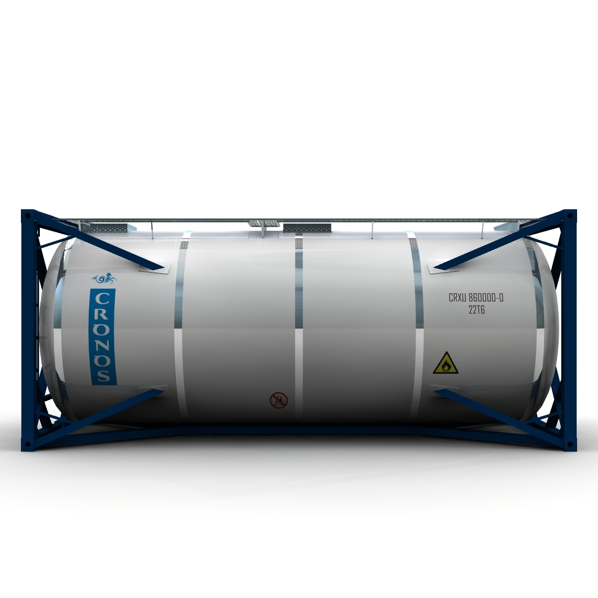 3d 20ft tank container