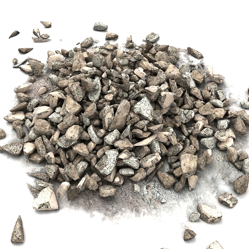 debris stone rock 3d max