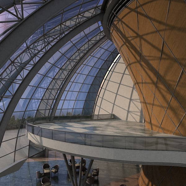 3d modern hall model