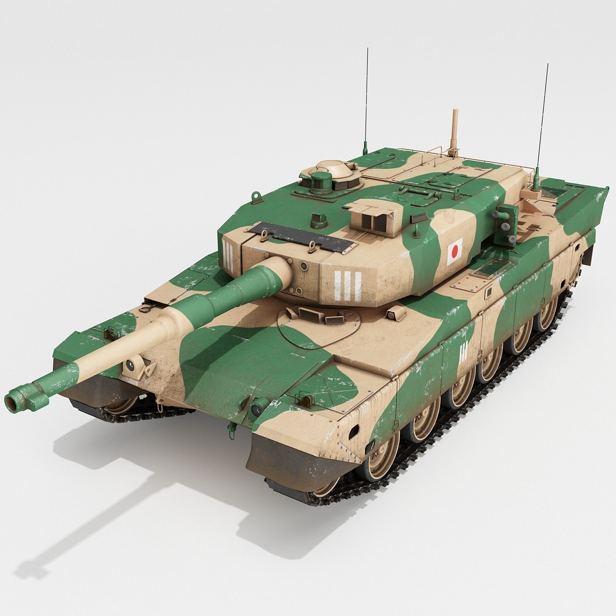 3d model japanese main battle tank