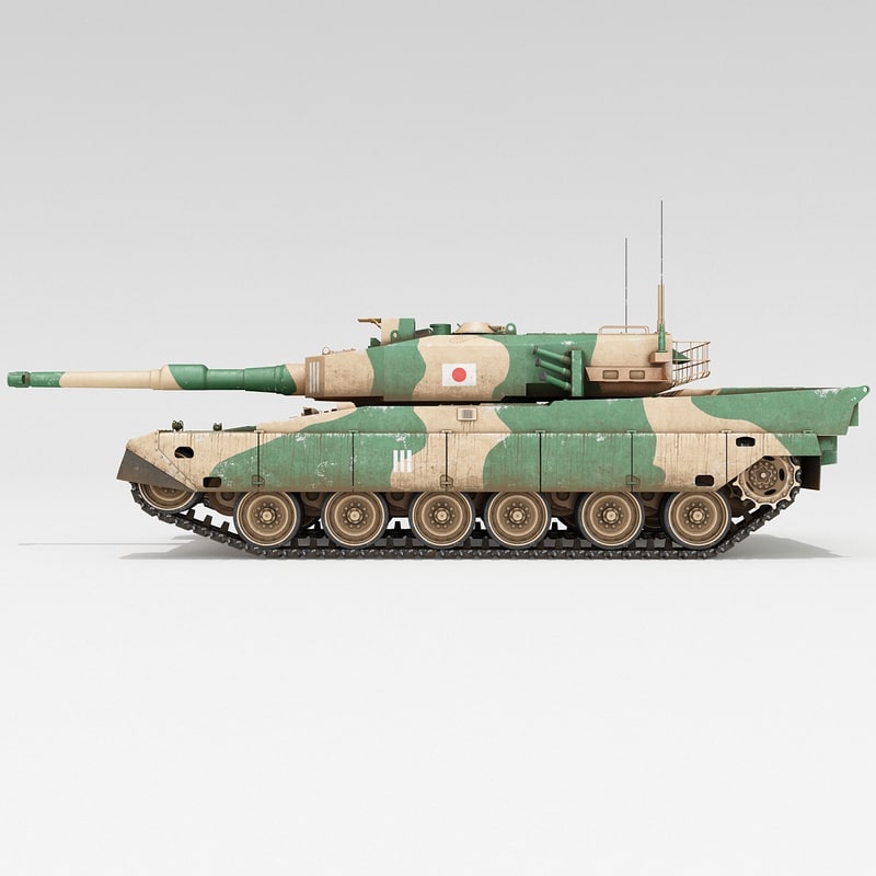 3d model japanese main battle tank