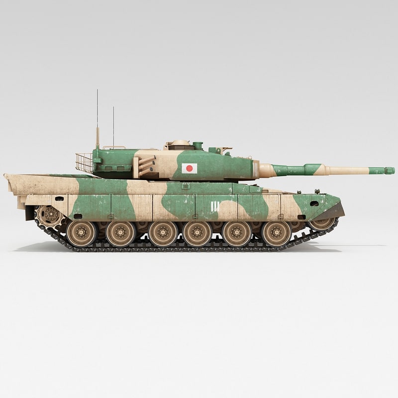 3d model japanese main battle tank
