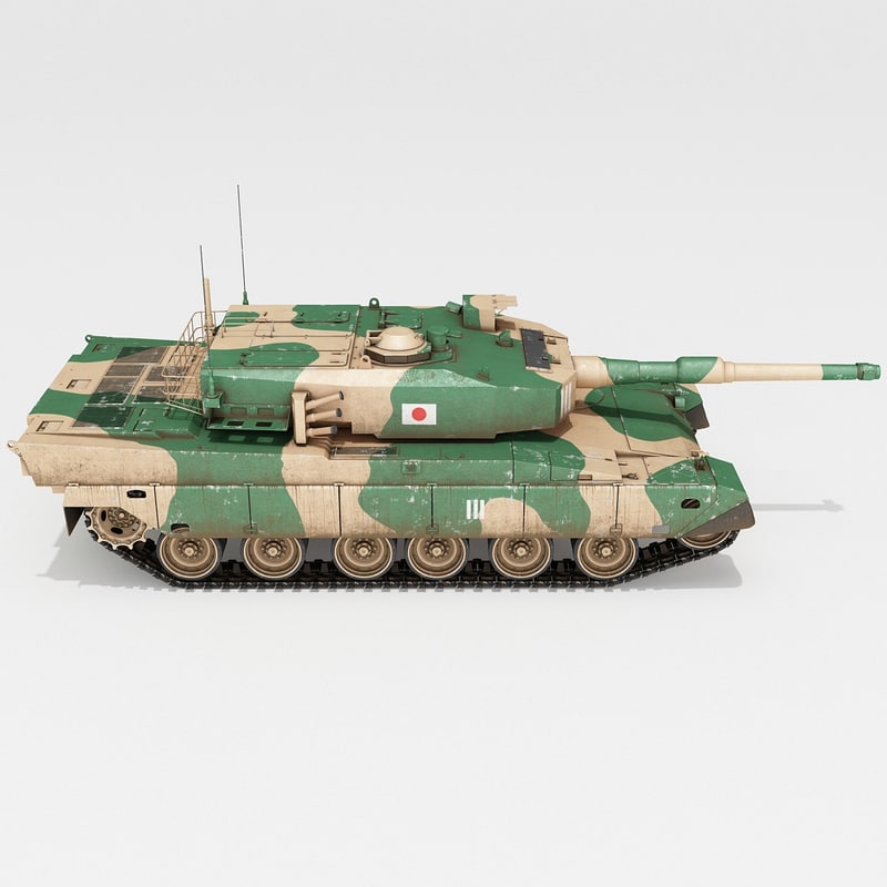 3d model japanese main battle tank