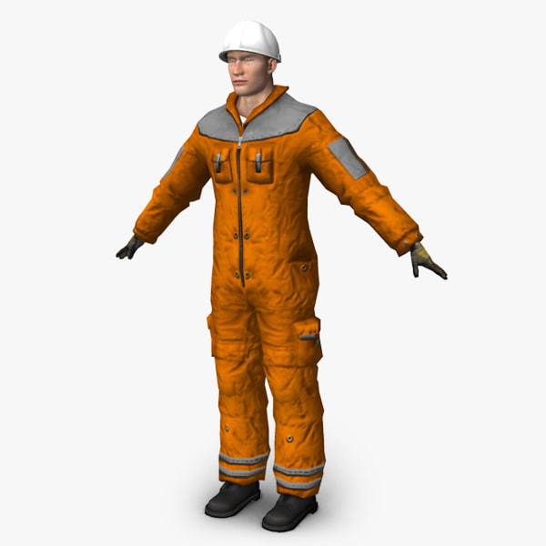3d model construction worker