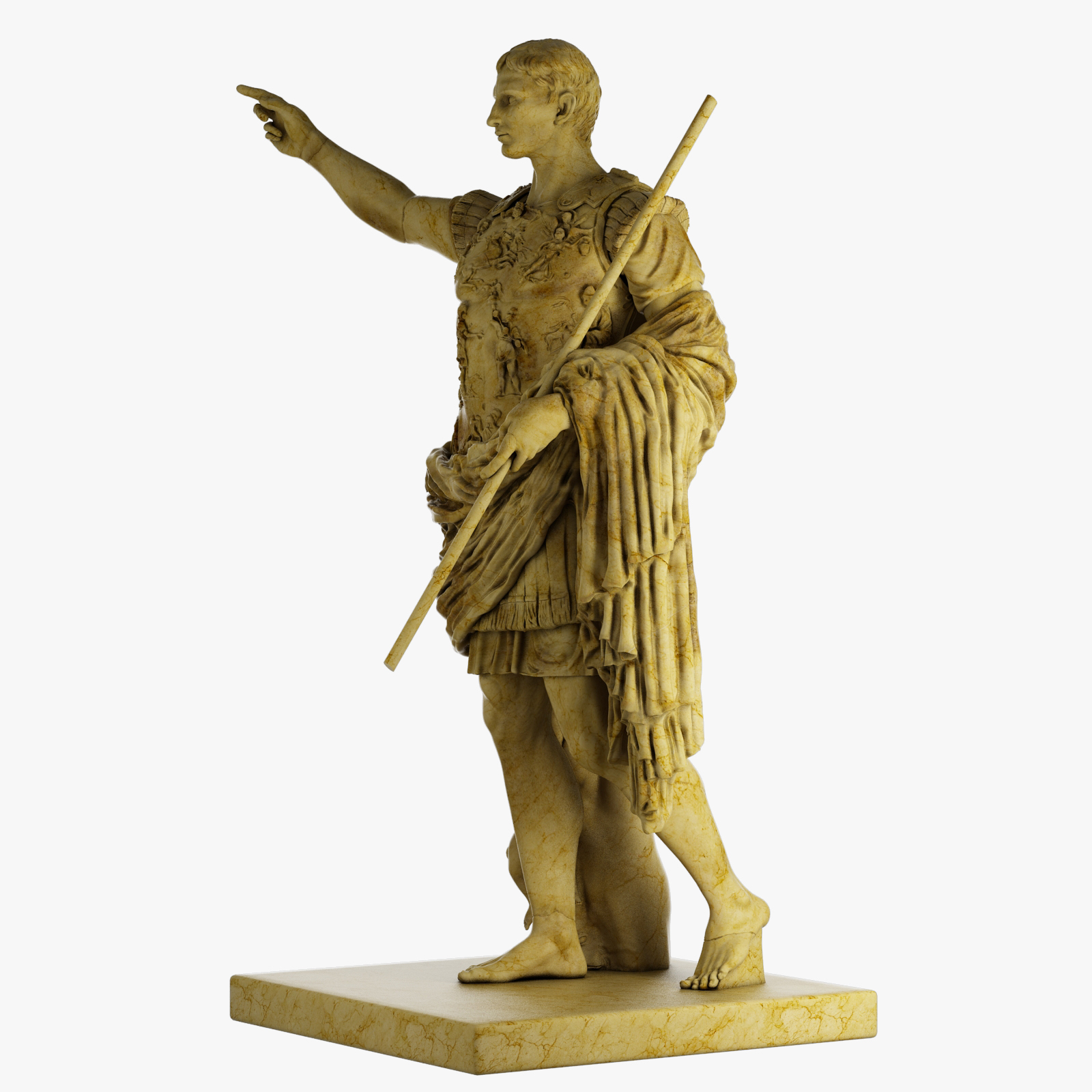 statue augustus prima porta 3d model