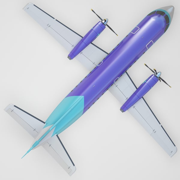 3d model passenger aircraft saab 340