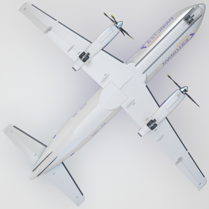 3d model passenger aircraft saab 340