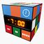 3d model cube clock